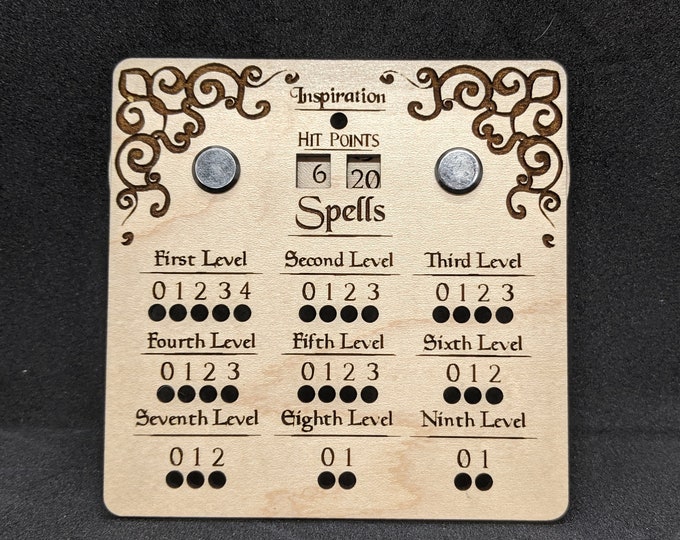 Dnd Spell and Health Tracker - Etsy