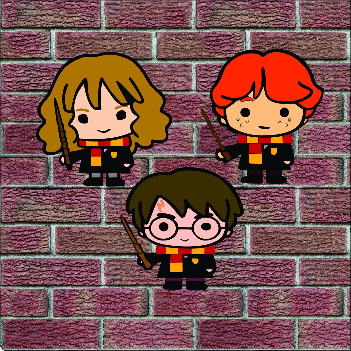 Harry potter hermione and ron cartoon svg-eps-png-cdr-pdf | Etsy