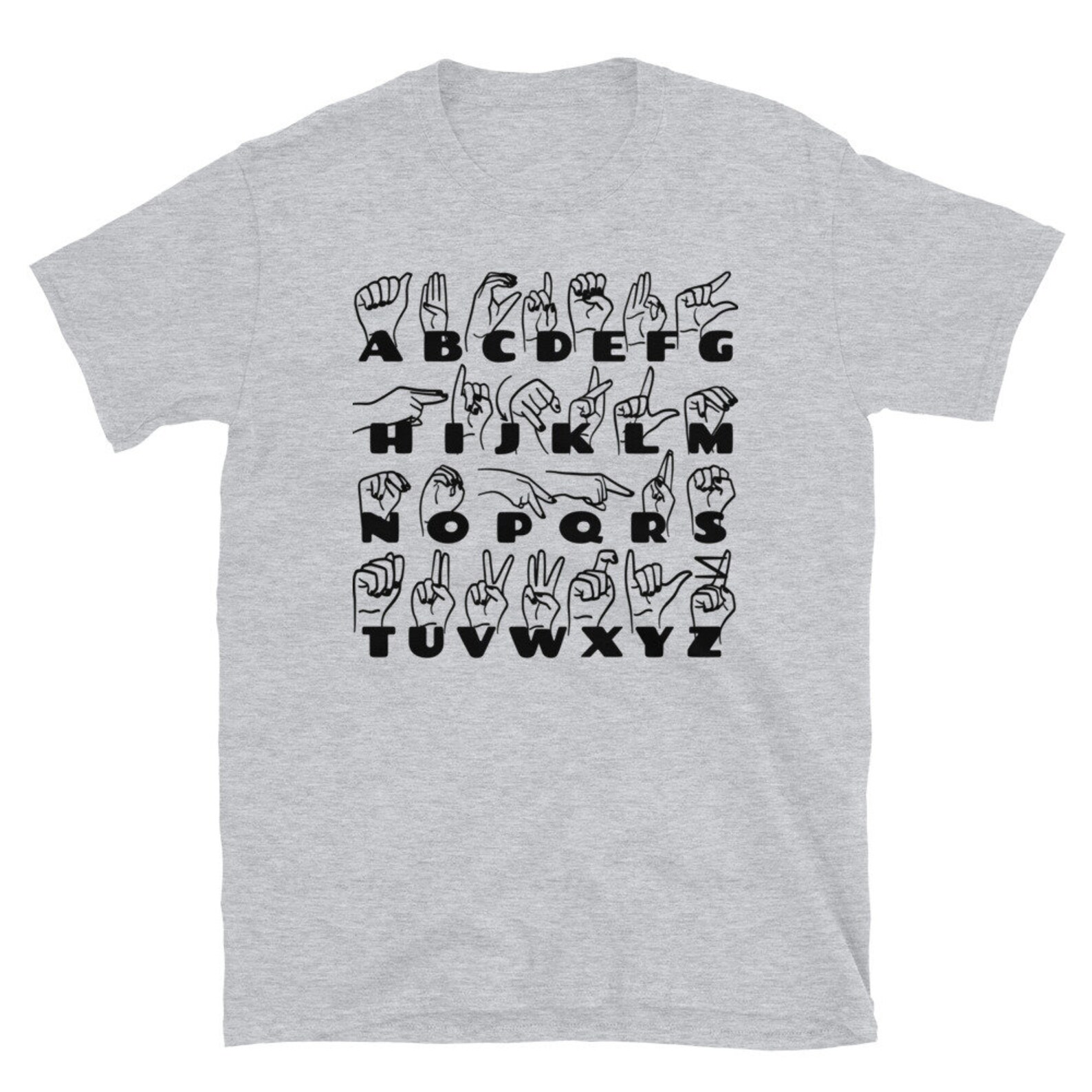 Asl Alphabet, Deaf Education, Asl Gift, Sign Language Gift, Deaf Shirt ...