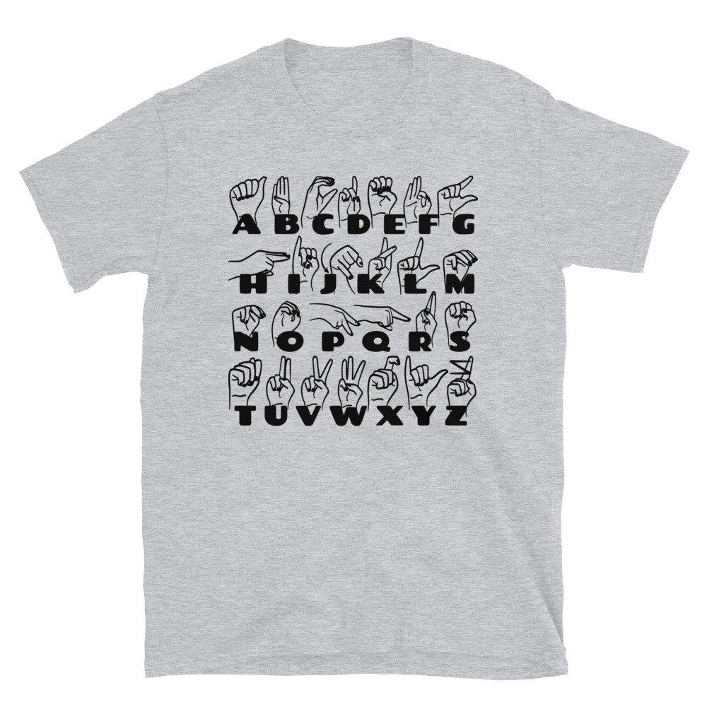Asl Alphabet, Deaf Education, Asl Gift, Sign Language Gift, Deaf Shirt ...