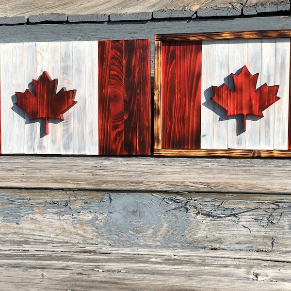Canadian Rustic Flag - Etsy