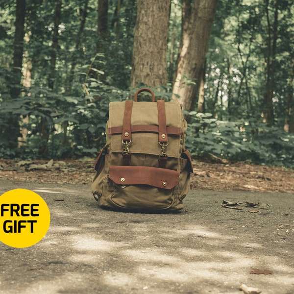 Waxed Canvas Daypack - Etsy