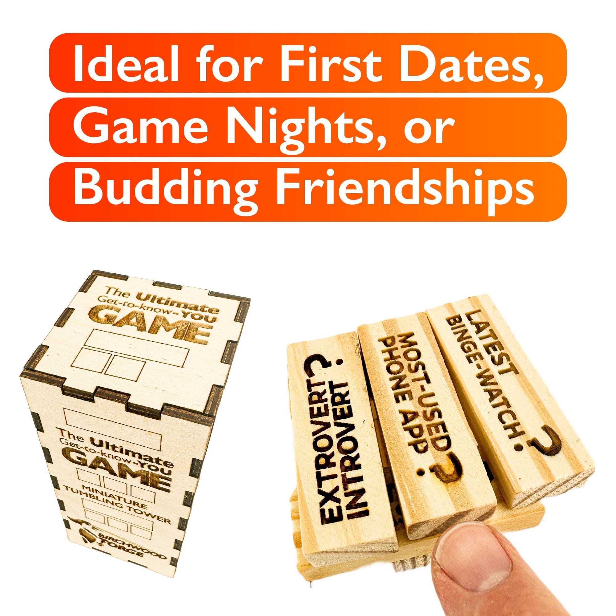 The Ultimate Get-to-know-you Game Mini Tumbling Tower First Dates ...
