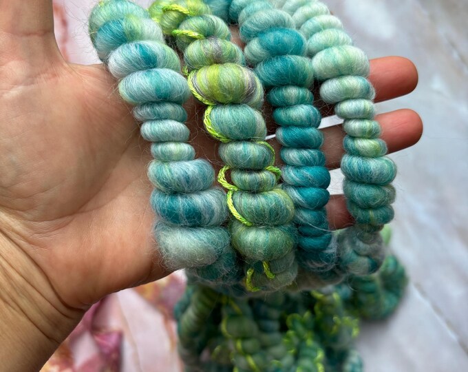 Unique Hand Spun Yarn Neon Thread for Tapestry Weaving, Textured Chunky ...