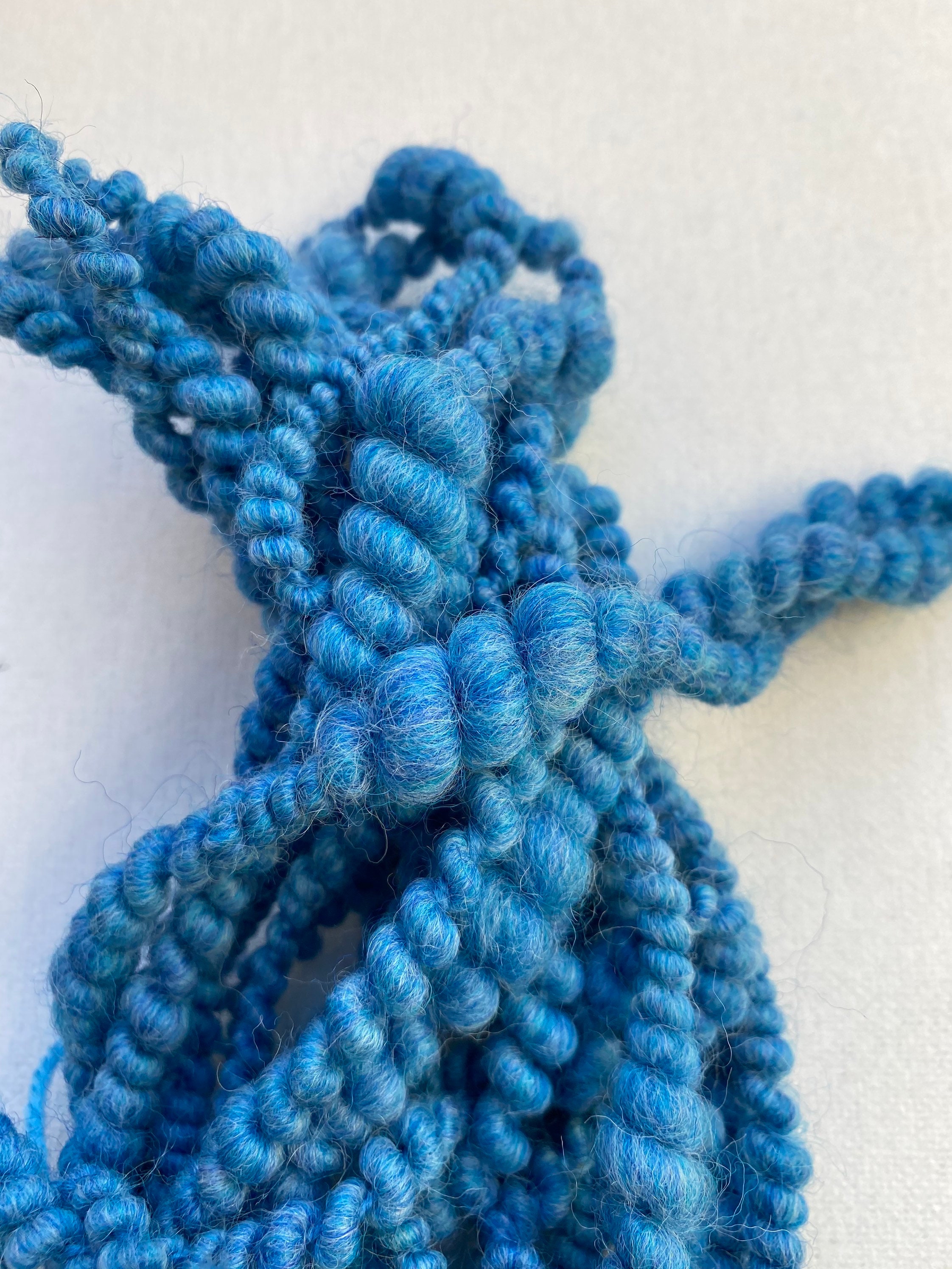 Sewing & Fiber Yarn Macrame blue chunky yarn fluffy art yarn terracotta ...