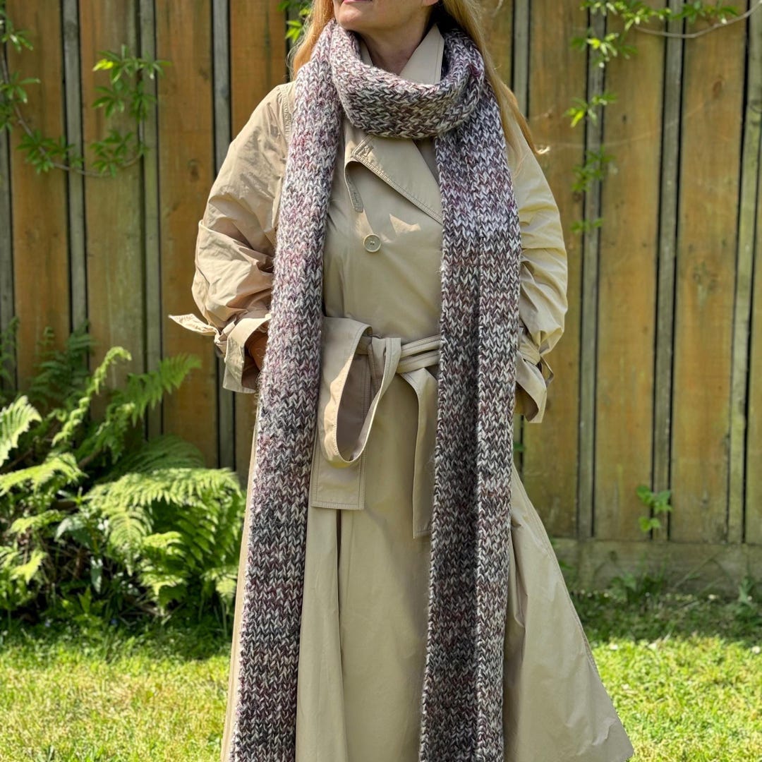 Giant Hand Knitted Extra Long Oversized Scarf. Cozy Trendy Winter ...