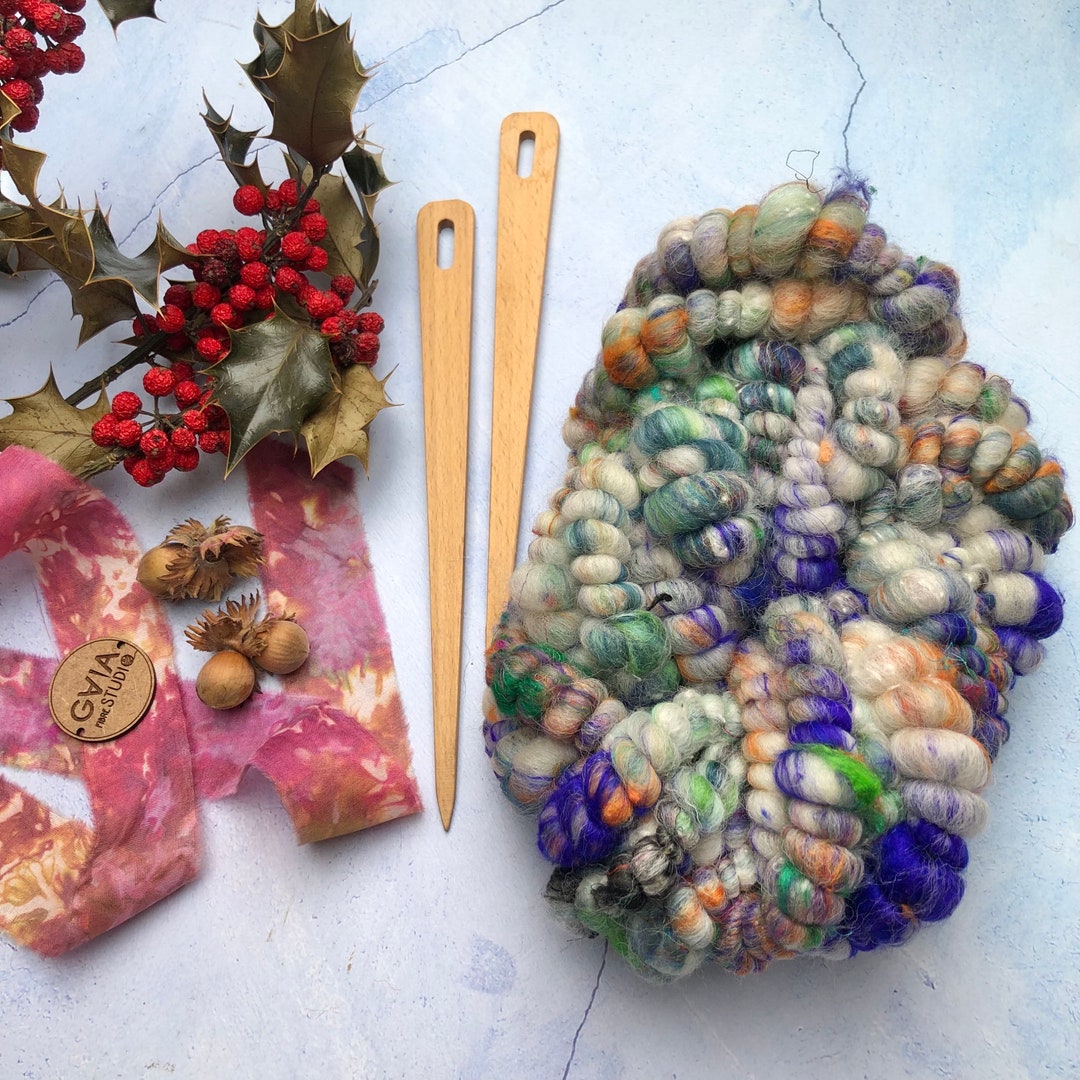 Funky Yarn for Tapestry Weaving, Hand Spun Art Yarn for Woven ...