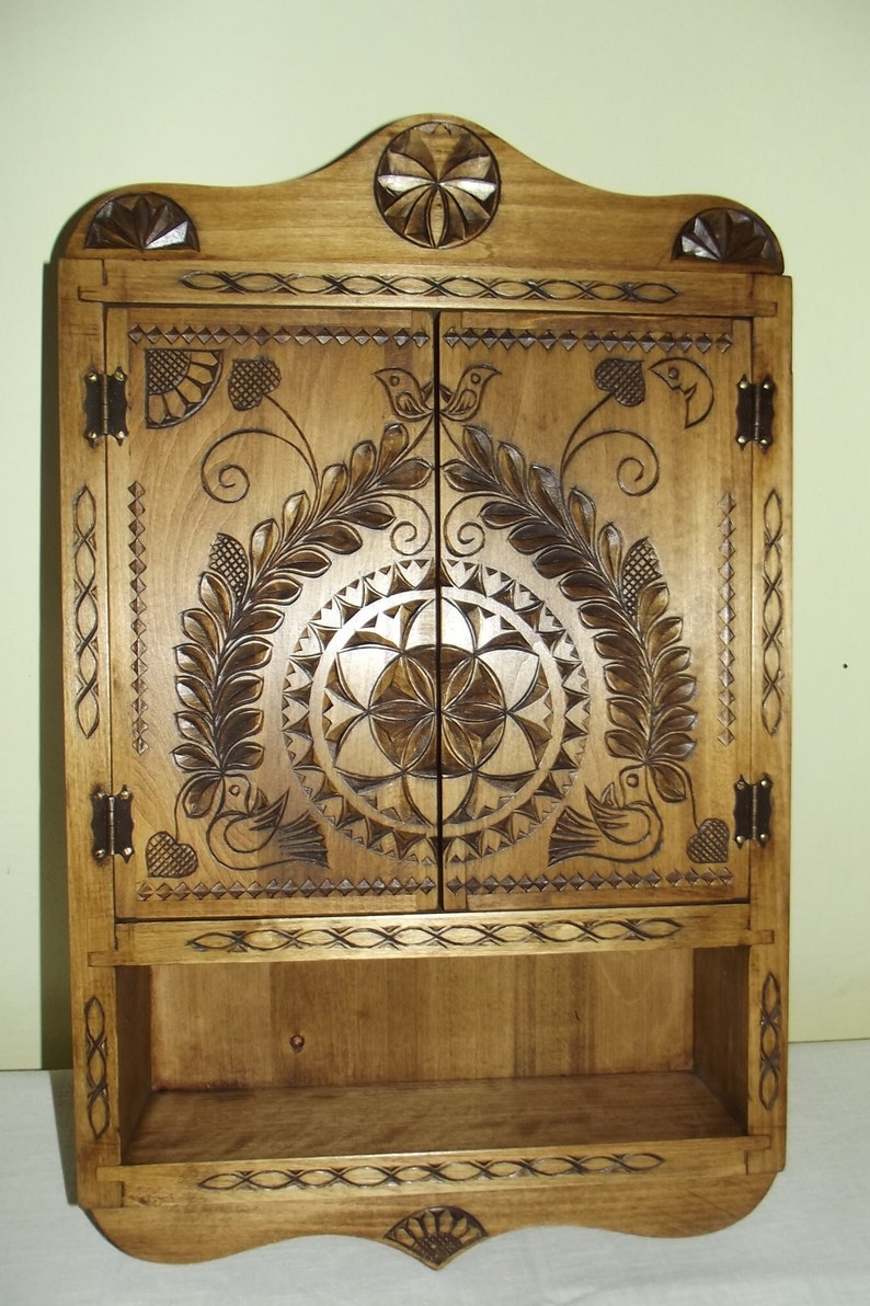 Carved Keyholder, Solid Lime Wood Key Box, Family Anniversary Gift ...