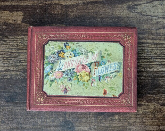 Language of Flowers Vintage Book, Victorian, Miniature, Antique, Gift ...