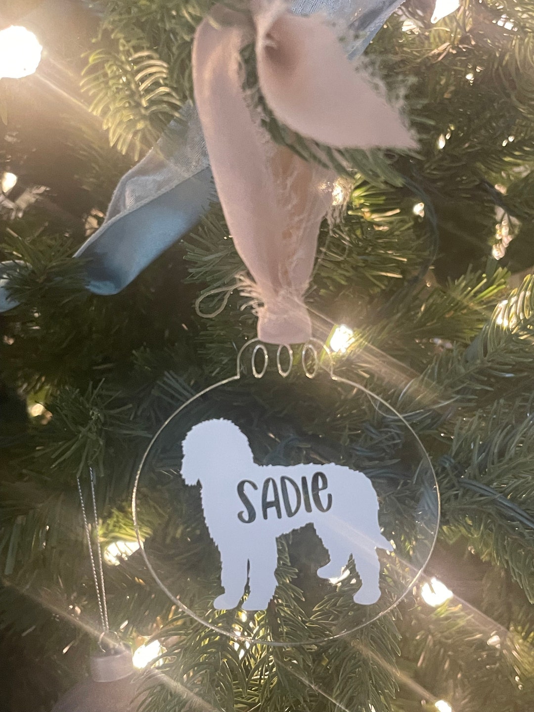 Custom Dog Breed Ornament: Personalized Acrylic Pet Ornament - Etsy