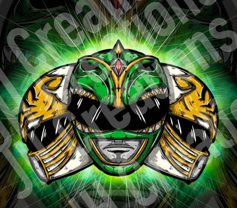 Green and White Power Ranger JDF Tribute Sublimation Digital Download ...