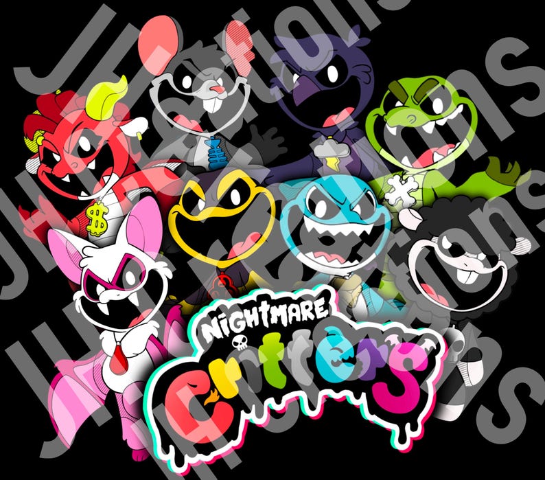 NIGHTMARE CRITTERS Poppy Playtime Chapter 4 Sublimation for Tumbler ...