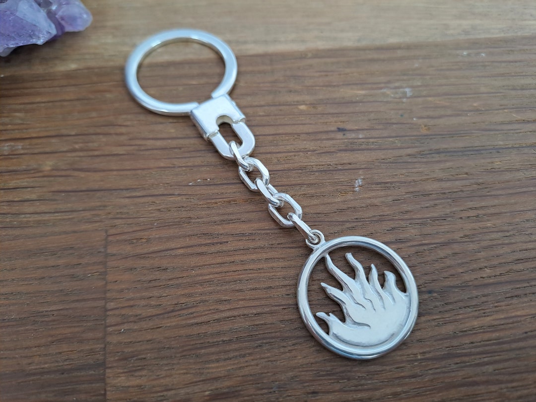 Fire Sign Silver Keyring, Gifts for Her, Gifts for Men, Christmas Gift ...