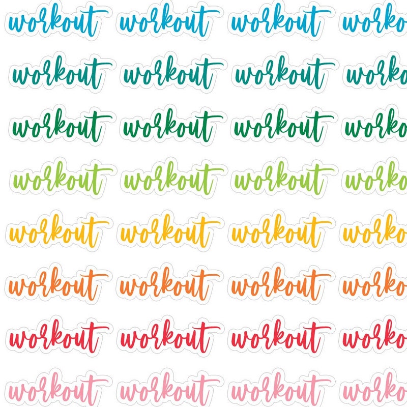 Workout Stickers - Etsy
