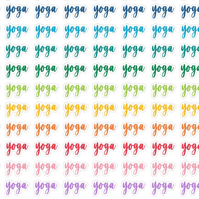 Yoga Stickers - Etsy