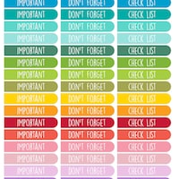 Checklists Planner Stickers, Checklist Strip Stickers - Varied Sizes ...