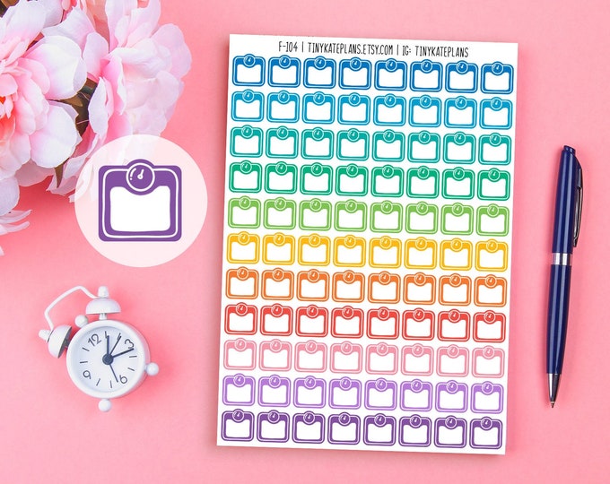 Weigh in Scale Sticker, Fitness Planner Stickers, Scale Planner ...