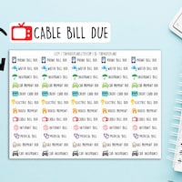 60 Different Payment Reminder Planner Stickers, Happy Planner Bill Payment Stickers, Bullet ...