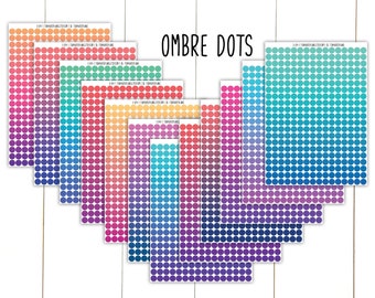 Tiny Ombre Date Dot Planner Stickers Colorful Mini Dot - Etsy