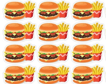 77 Tiny Burger Planner Stickers Meal Planning Stickers Food - Etsy