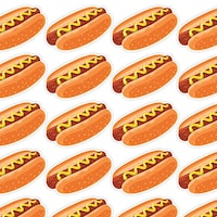 Hangry Hot Dog Logo Sticker - Etsy
