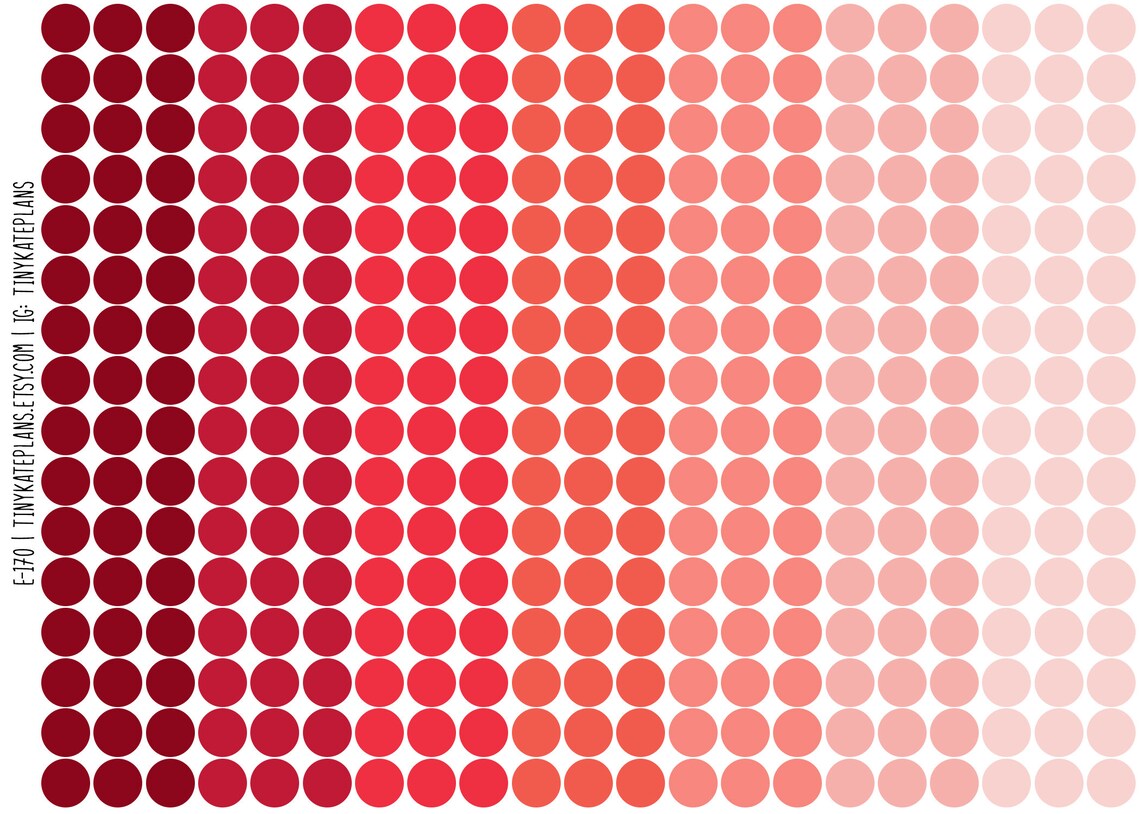 Tiny Red Dot Planner Stickers, Colorful Valentine's Day Mini Dot ...