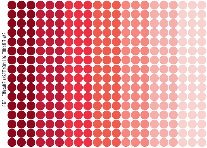 Tiny Red Dot Planner Stickers, Colorful Valentine's Day Mini Dot ...