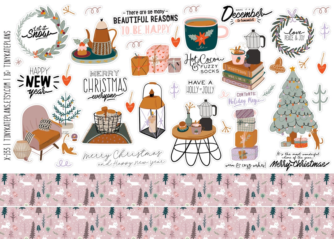Christmas December to Remember Planner Stickers, Christmas Stickers ...