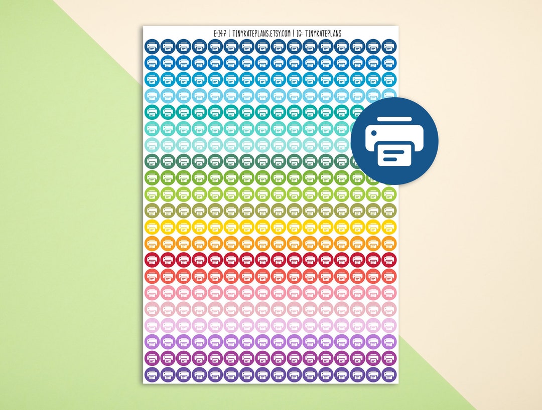 Tiny Printer Dot Planner Stickers, Colorful Mini Dot Planner Stickers ...