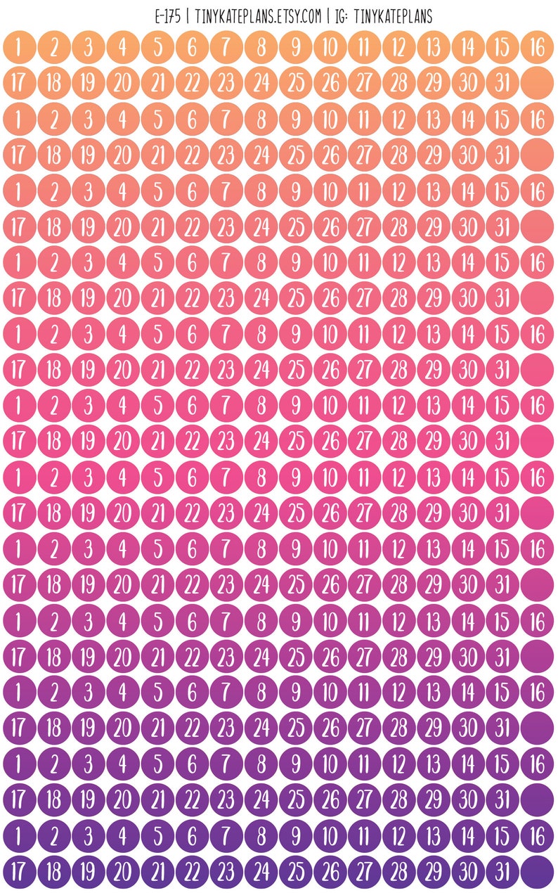 Tiny Ombre Date Dot Planner Stickers Colorful Mini Dot - Etsy UK