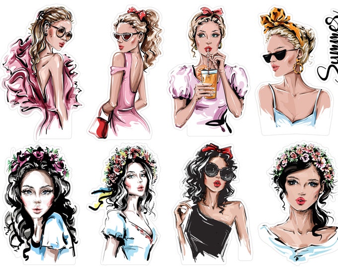 Vintage Victorian Lady Stickers for Junk Journals Vintage - Etsy