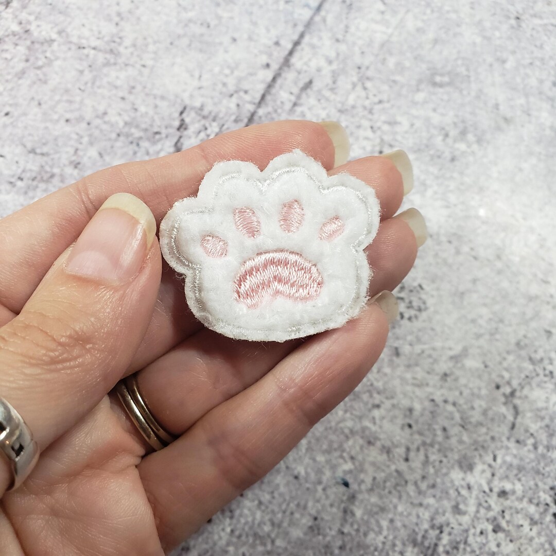 White Paw Planner Patch With Adhesive Backing, Planner Accessory, Paw ...