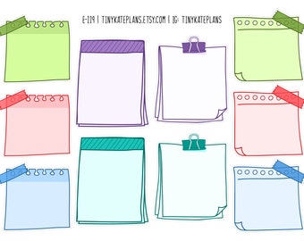 12 Sticky Note Planner Stickers Notepad Planner Stickers - Etsy