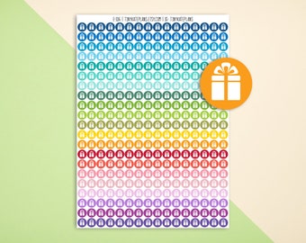 Tiny Step Tracker Dot Planner Stickers, Colorful Mini Shoe Dot Planner ...