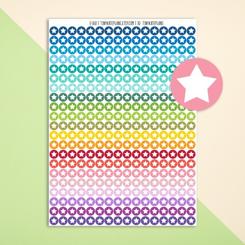 Tiny Baby Girl Dot Planner Stickers Colorful Mini Dot Planner - Etsy