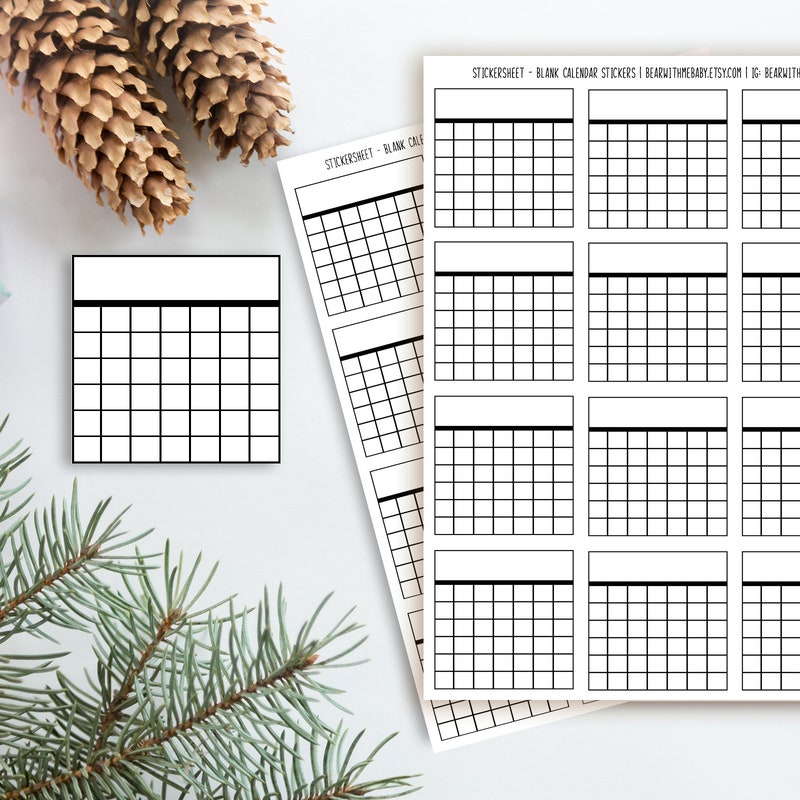 Calendar Stickers - Etsy