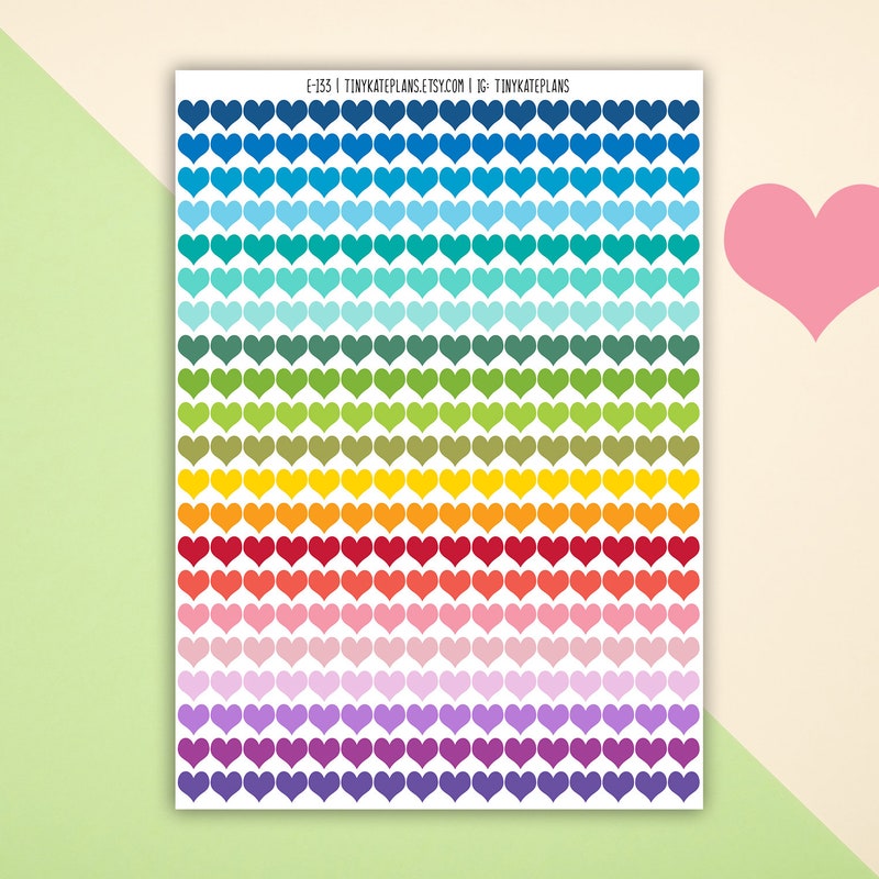 Heart Stickers - Etsy