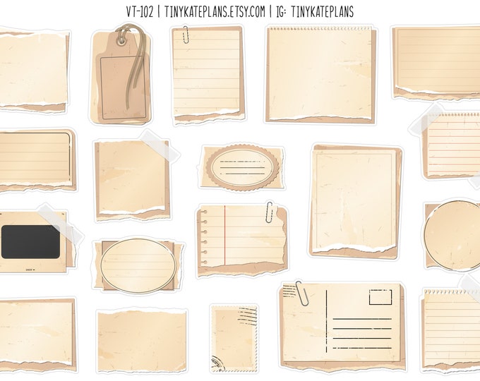 12 Sticky Note Planner Stickers Notepad Planner Stickers - Etsy