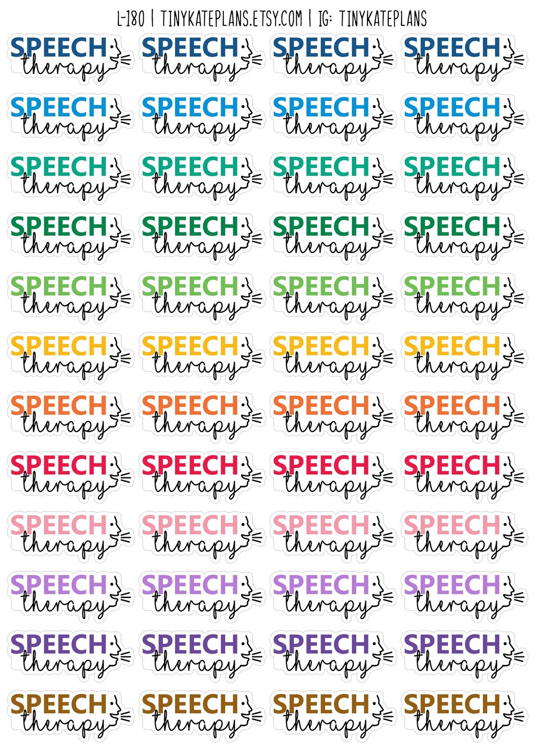48 Speech Therapy Planner Stickers, Tiny Doctor Appointment Planner ...