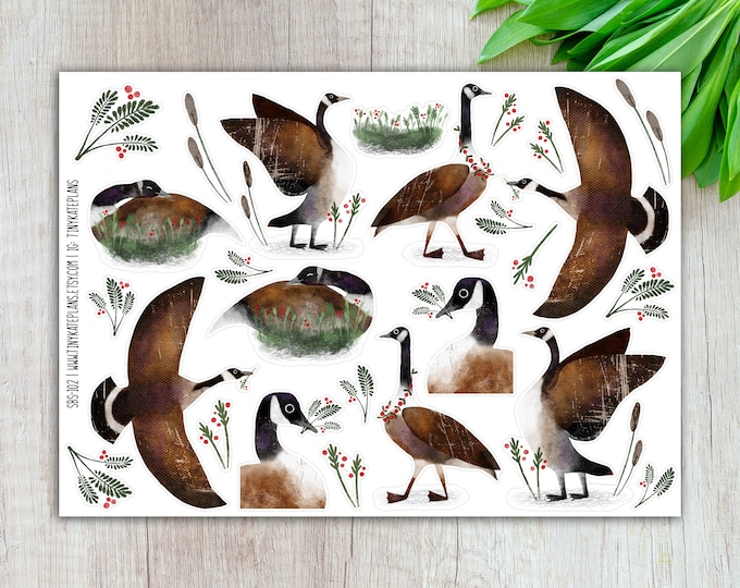 Gooserberus, Three Headed Canada Goose Sticker 3 Waterproof Sticker ...