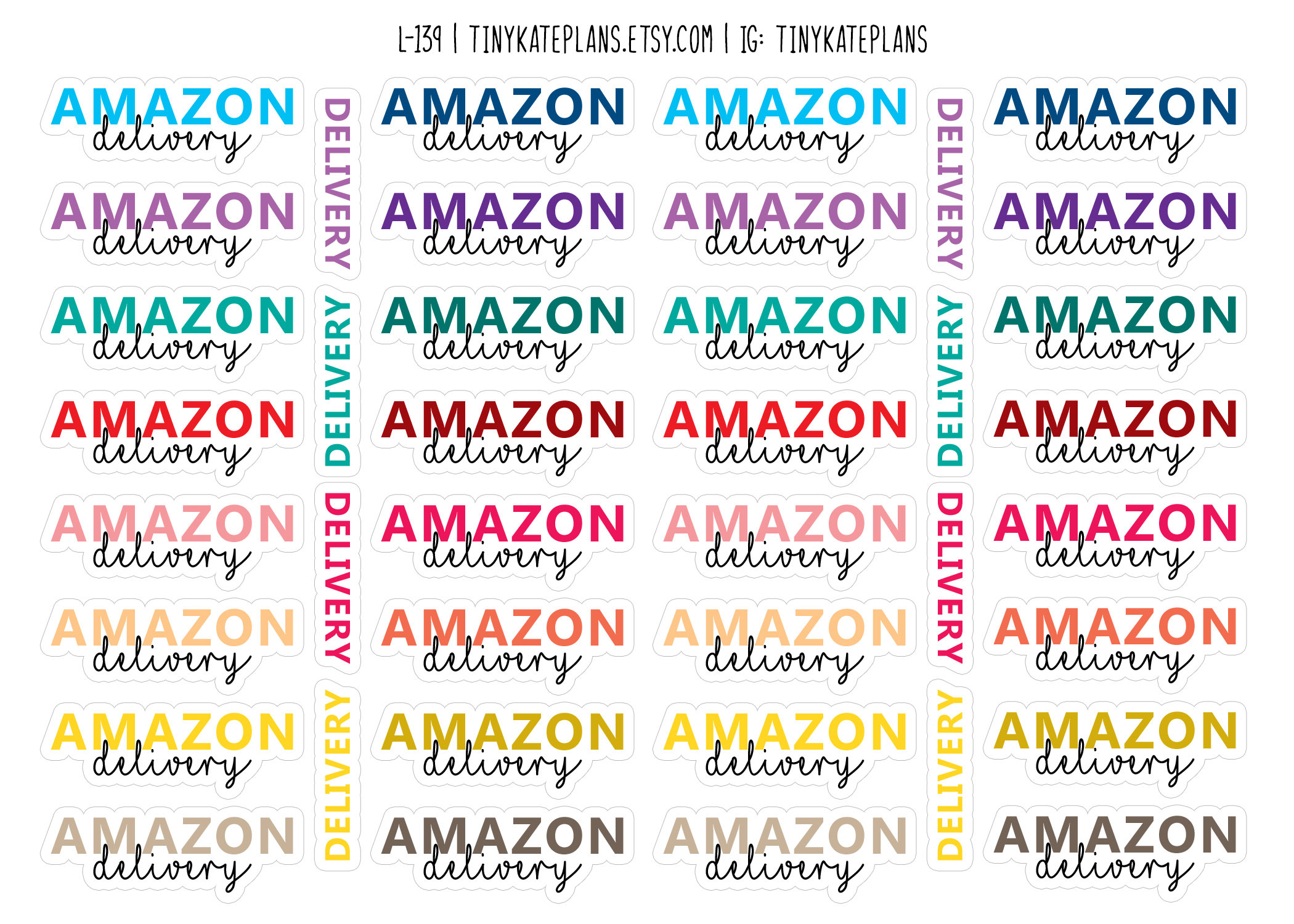 40 Amazon Delivery Reminder Planner Stickers Tiny Delivery - Etsy