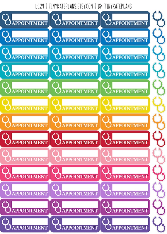 52 Doctor Appointment Reminder Planner Stickers Tiny Planner | Etsy