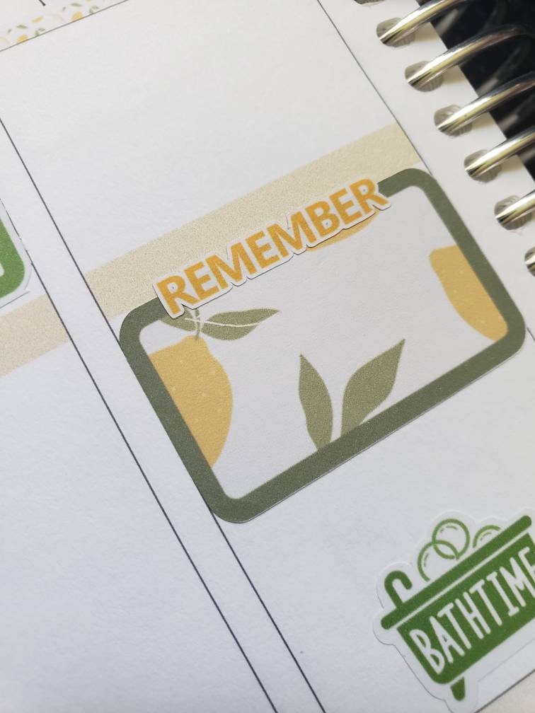 64 Reminder Planner Stickers, Tiny Word Planner Stickers, Don't Forget ...