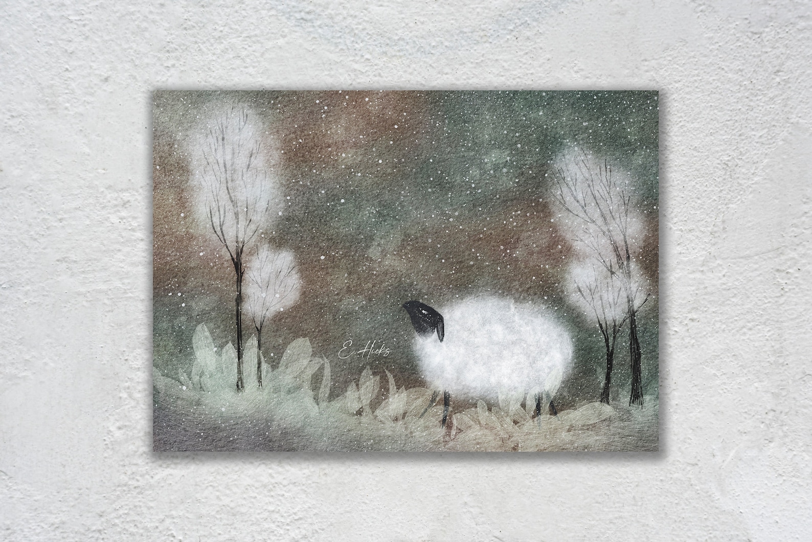 Confused Sheep Postcard, Moody Sheep Postcard Print for Postcrossing ...