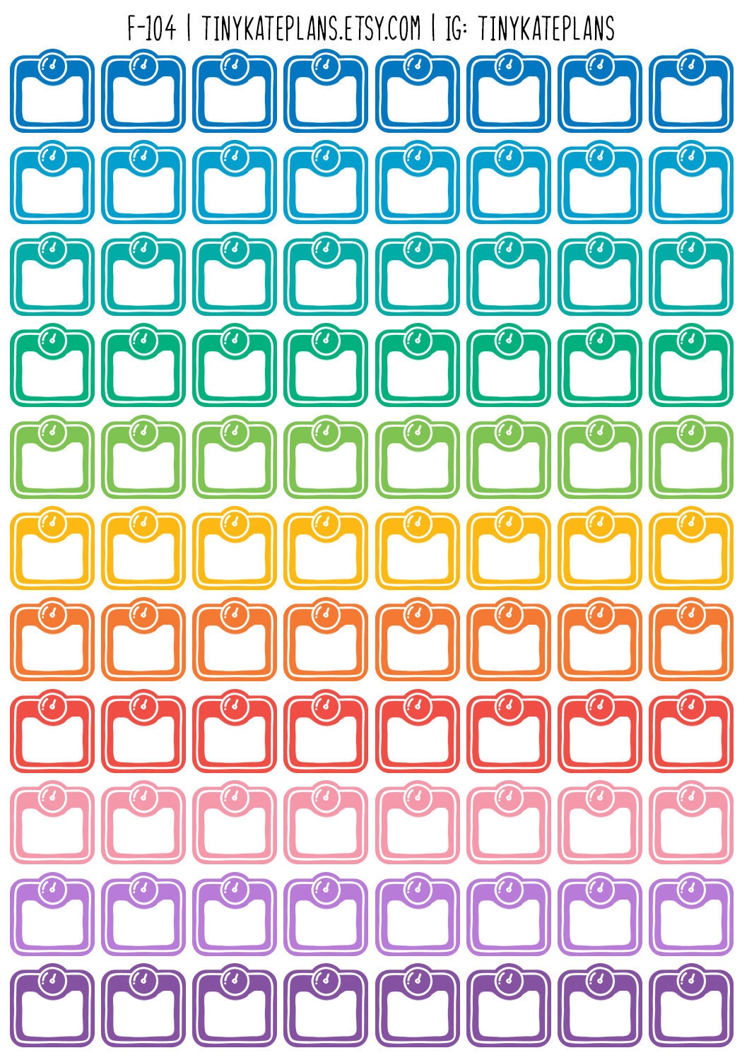 88 Tiny Weight Scale Planner Sticker Weight Loss Stickers - Etsy