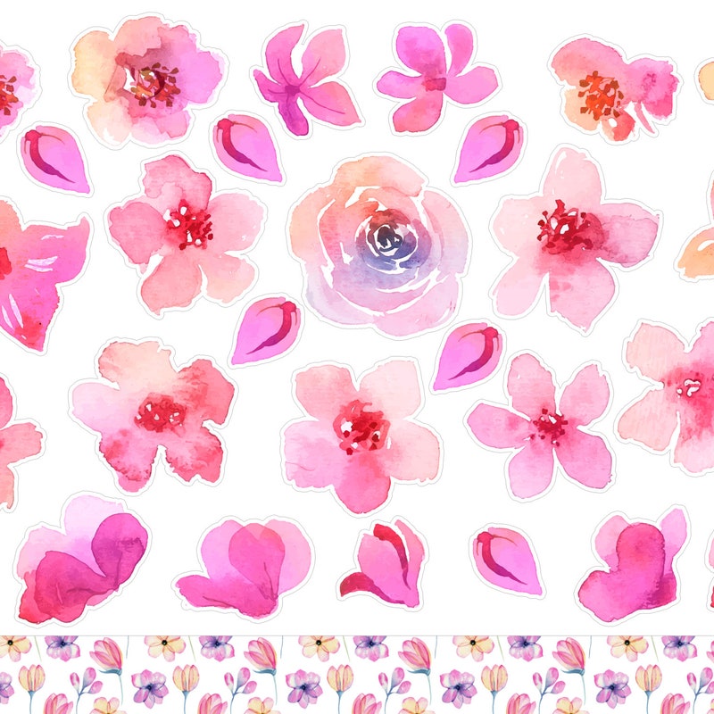 Watercolour Stickers - Etsy