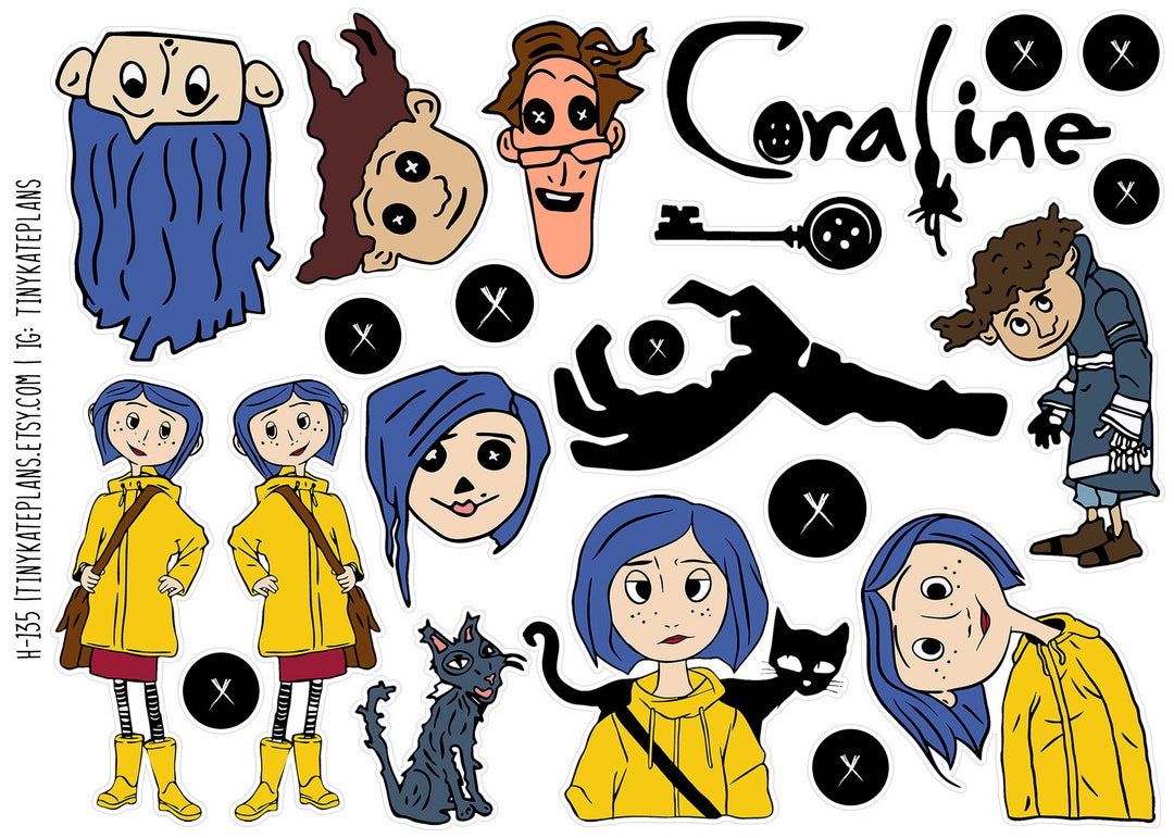 Coraline Movie Planner Stickers, Kids Halloween Planner Stickers ...