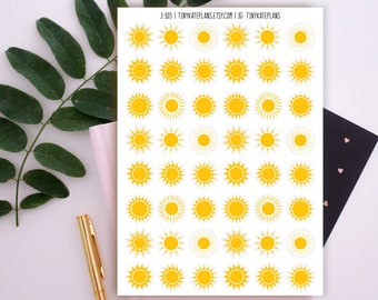 Large Sunshine Stickers Sun Planner Stickers Sunshine Planner Stickers ...