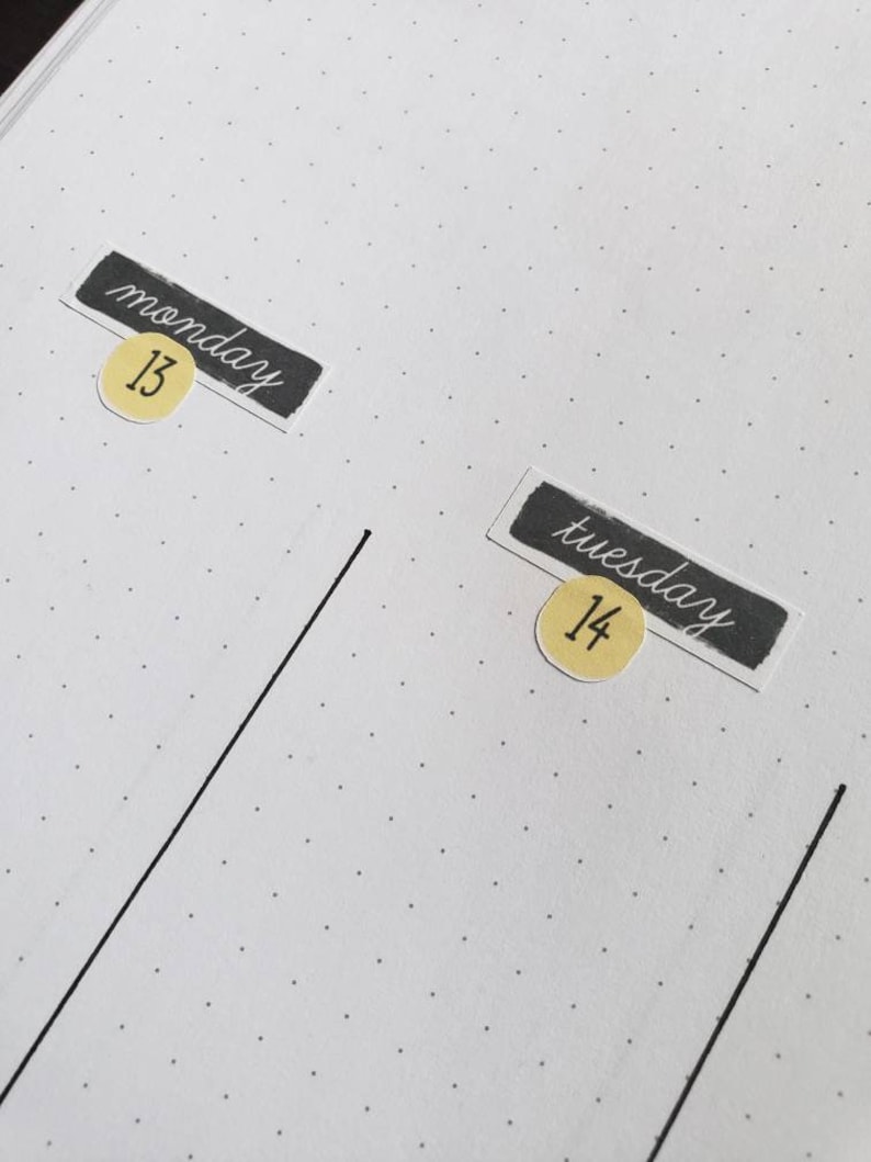 124 Tiny Dates of the Week Planner Sticker Calendar Planner | Etsy