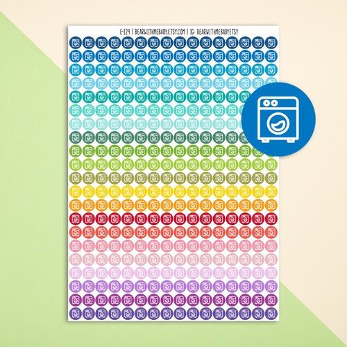 Tiny Clock Dot Planner Stickers Colorful Mini Dot Icon - Etsy